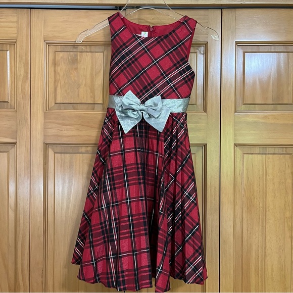 Ashley Ann | Dresses | Ashley Ann Red Plaid Christmas Dress Size 8 ...